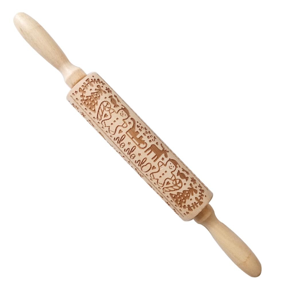 BUY CAKE Patterned Rolling Pin ON SALE NOW! - Wooden Earth