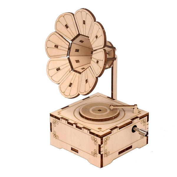 BUY DIY Gramophone Musical Boxes ON SALE NOW! - Wooden Earth