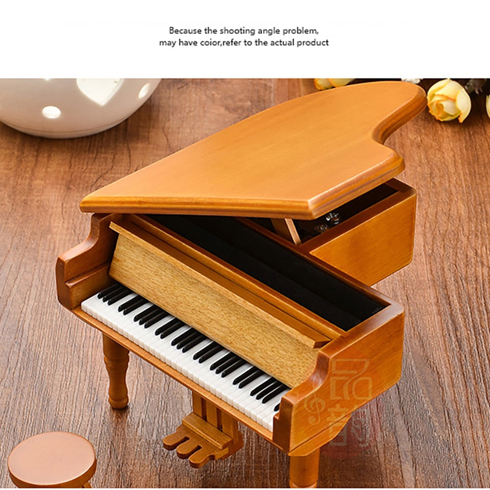 BUY Piano Music Box With Stool ON SALE NOW! - Wooden Earth